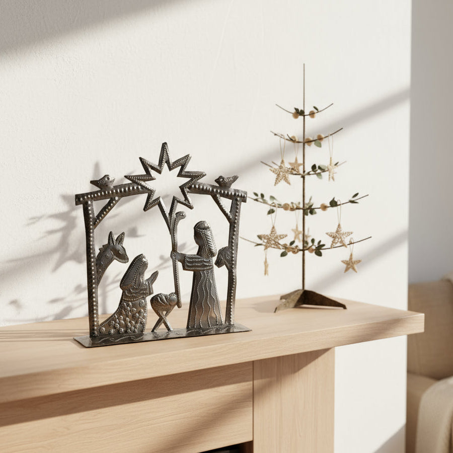 Metal Tabletop Nativity – Dandarah